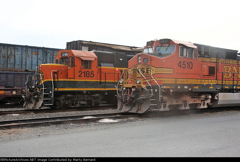 BNSF 2185 and 4510 in Balmer Yard